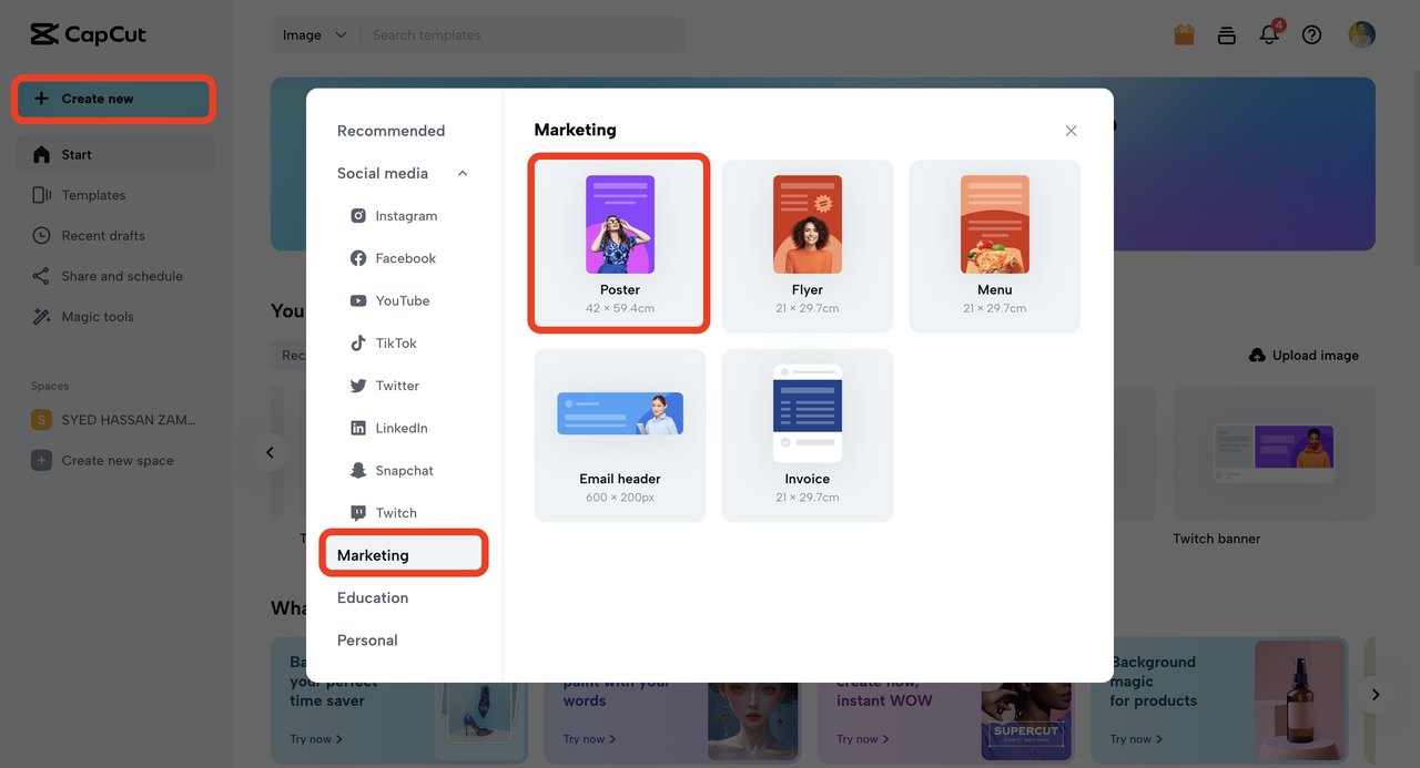 How to Create Advertisement Poster Design with CapCut Online
