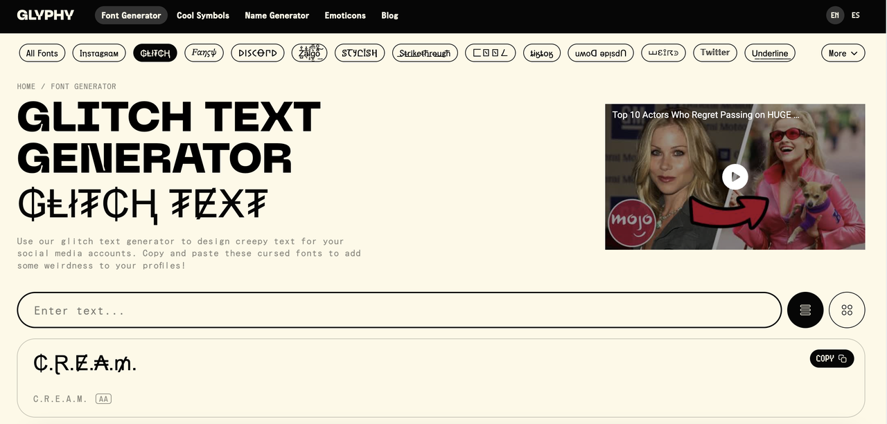 6 Bästa Glitch textgeneratorer för att uppnå viral framgång