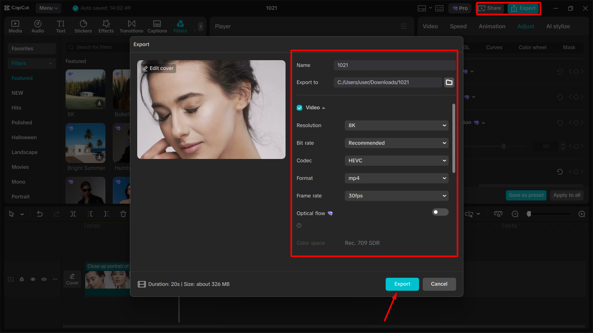 CapCut AI High Definition Video Converter for Stunning 8K Results