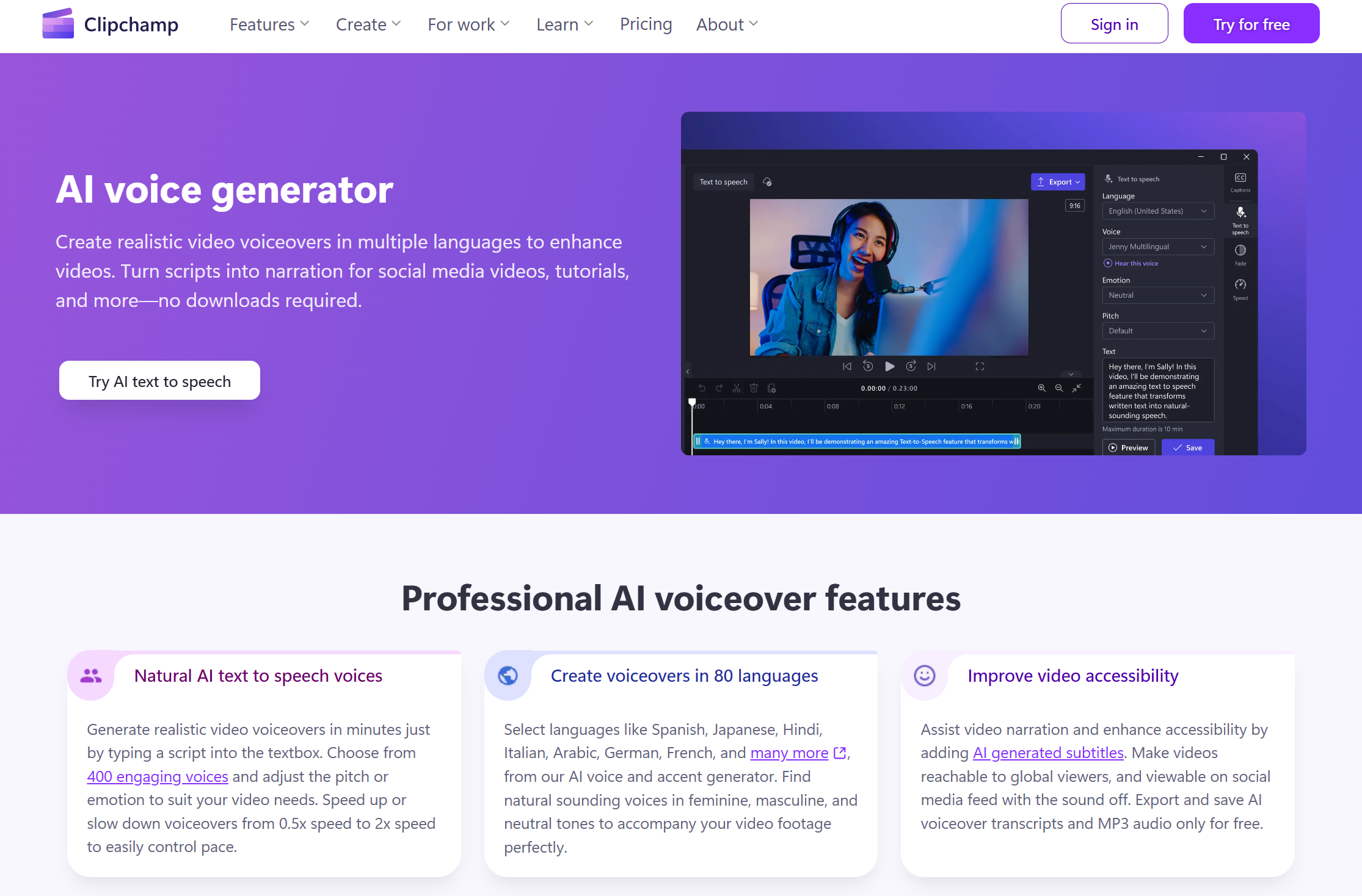 Transform Text Into Voice Quickly With Clipchamp Text To Speech